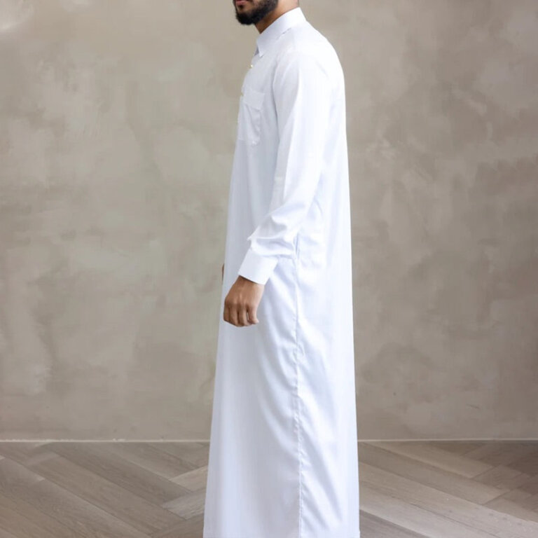 Classic White Qatari Thobe - Leading Muslim Fashion Manufacturer and ...